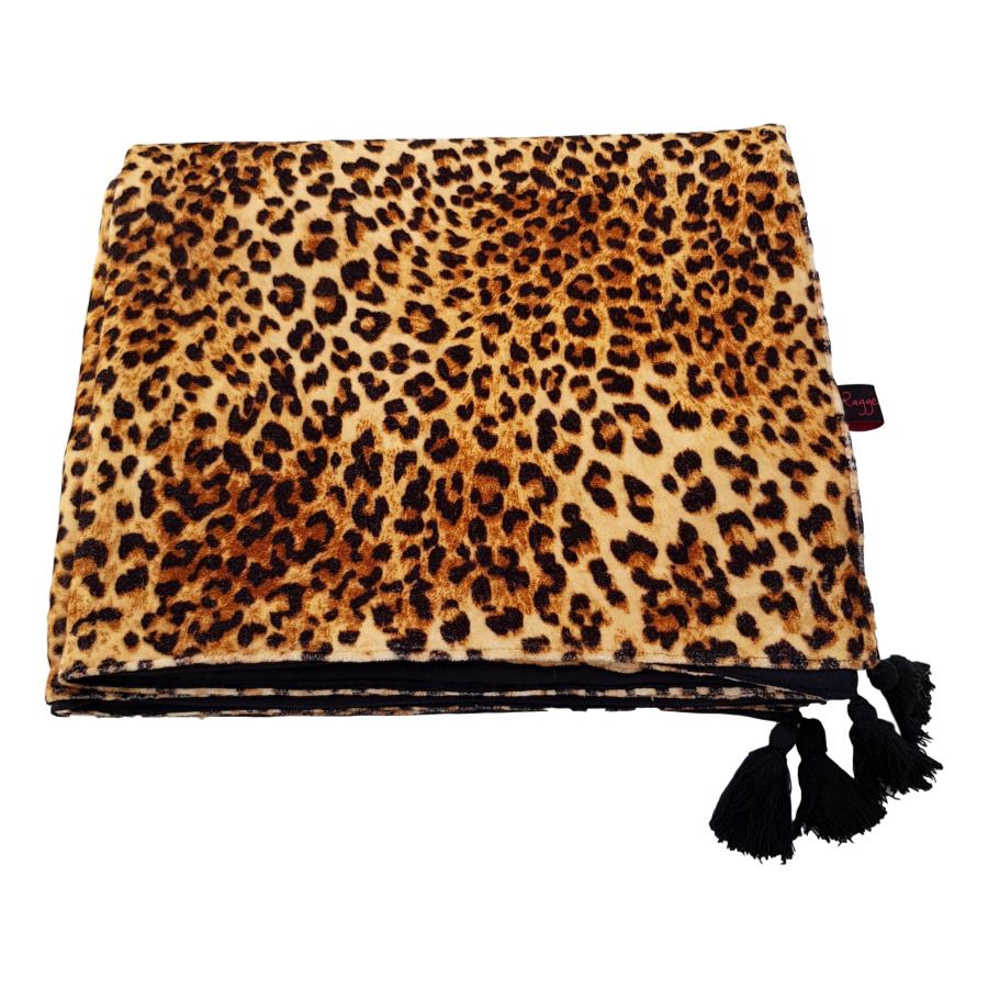 Leopard Print Velvet Throw | Ragged Rose