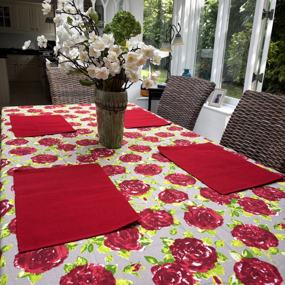 Red Rose Tablecloth | Ragged Rose